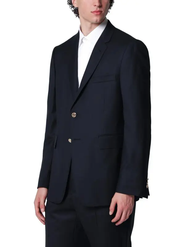 Thom Browne Single-breasted Wool Jacket - Blue