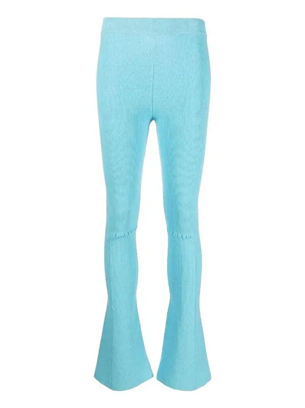 Jacquemus High-waisted Stretch Bootcut Trousers - Blue
