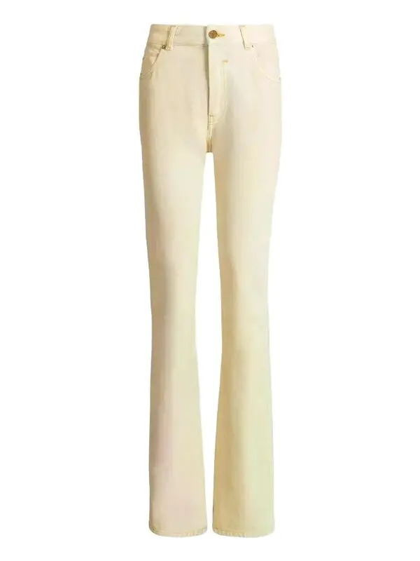 Balmain High-waisted Faded Denim Jeans - Neutrals