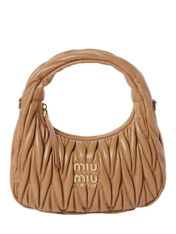 Miu Miu Matelassé Nappa Leather Hobo Bag - Multicolor