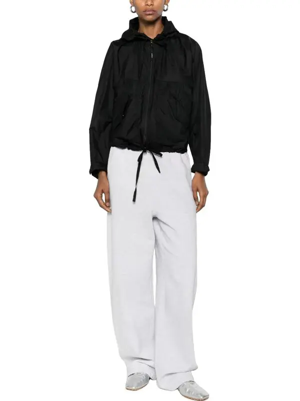 Aspesi Drawstring Hem Hooded Coat - Black