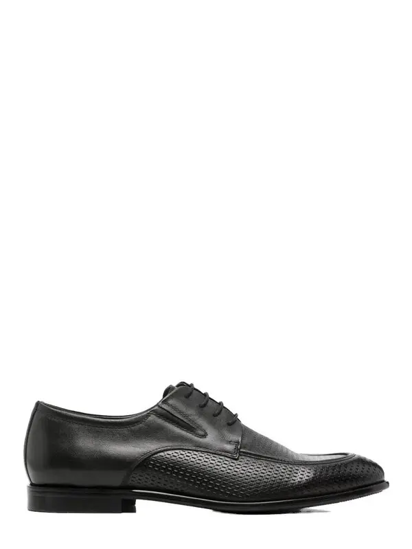 ALBERTO GOZZI Perforated Derby Shoes - Black