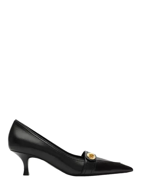 Burberry Leather Cotswolds Low Pumps - Black