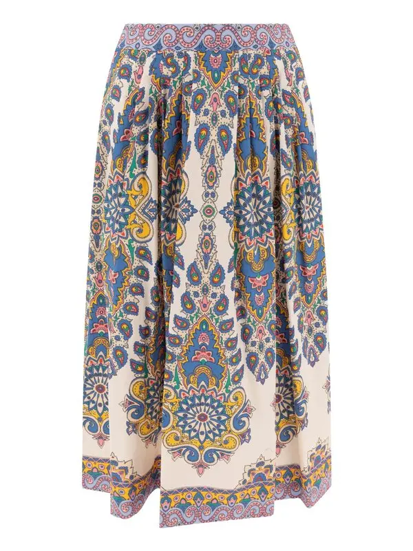 Etro Paisley Printed Midi Skirt - Multicolor