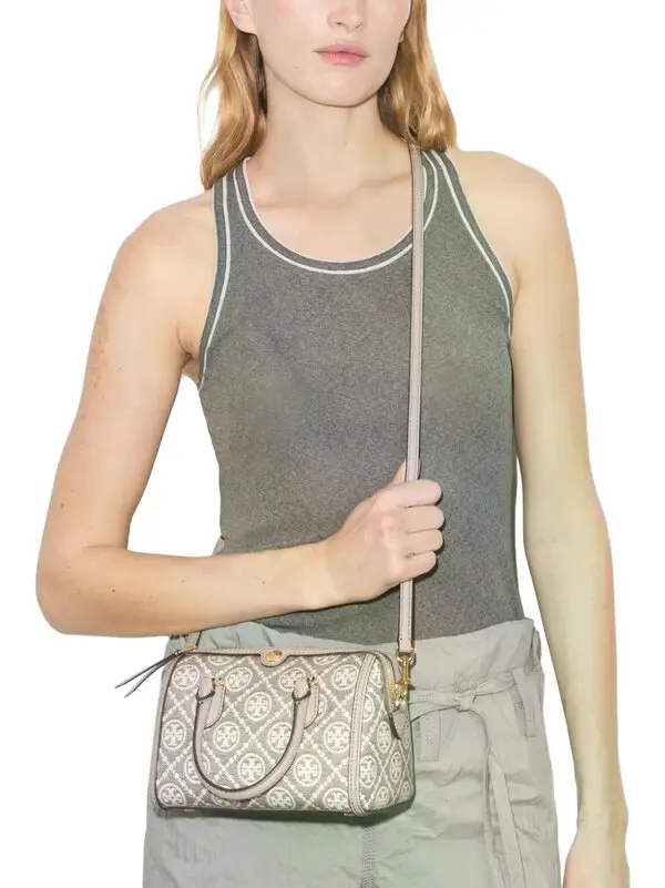 Tory Burch T Monogram Petite Barrel Bag - Grey