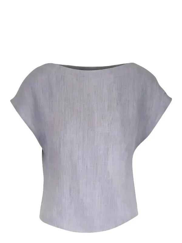 TWP Boat Neck Cap Sleeve Top - Grey