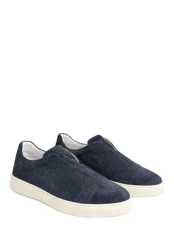 POCHE PARIS Suede Slip-on Sneakers - Blue