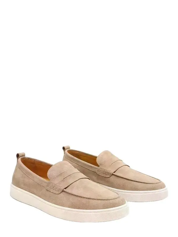 POCHE PARIS Suede Loafers - Neutrals