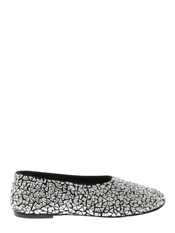Proenza Schouler Crystal-embellished Ballet Flats - Silver