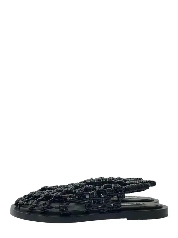 JIL SANDER Knotted Cage Sandals - Black