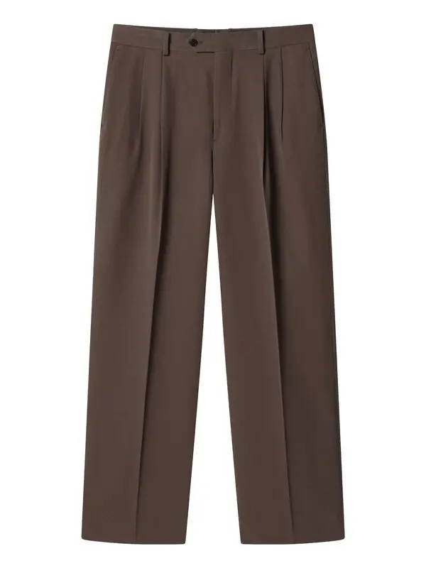 Auralee Double-pleated Wool Gabardine Trousers - Green