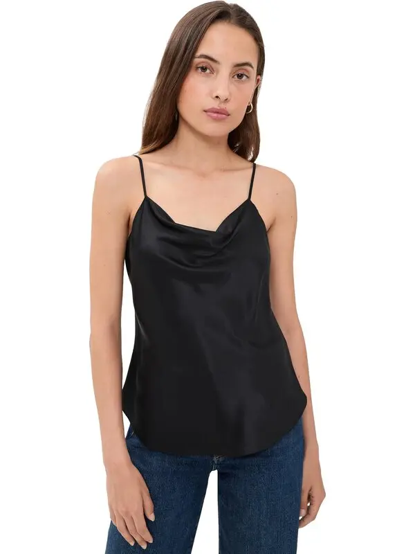 Cinq À Sept Marta Silk Cami - Black