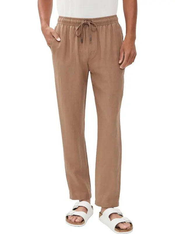 Onia Air Linen Pull-on Pants - Sandlewood