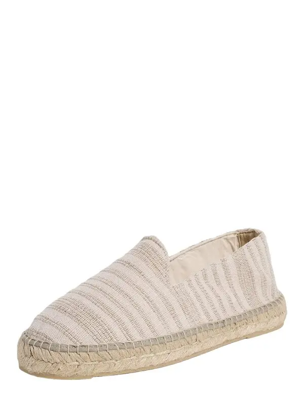 Manebí Cotton Jacquard Stripe Classic Espadrilles - Natural Stripes