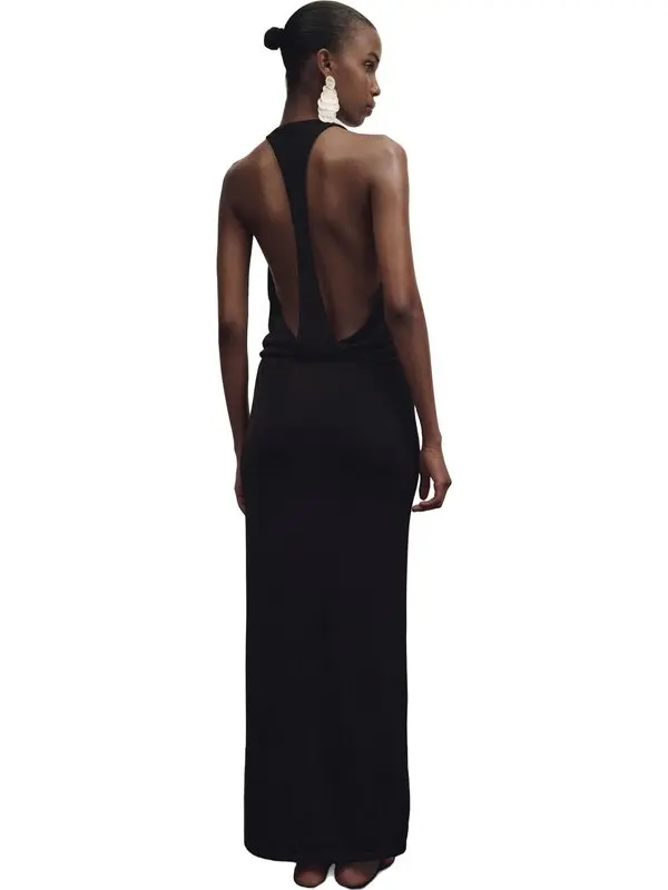 REFORMATION Bennett Knit Maxi Dress - Black