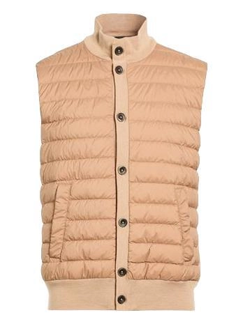 Herno Virgin Wool And Silk Vest - Camel