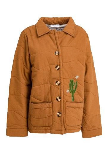 ARIZONA LOVE Quilted Jacket With Embroidered Detail - Camel