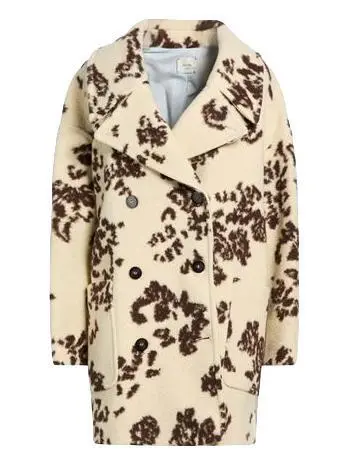 ALYSI Double-breasted Wool Coat - White