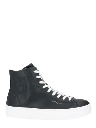 RUCOLINE High-top Sneakers In Synthetic Material With Glitter Detail - Black