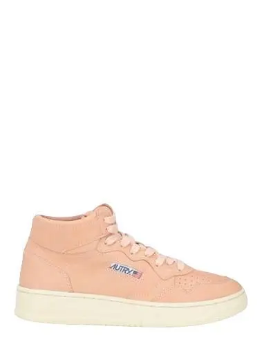 AUTRY Leather High-top Sneakers - Salmon Pink