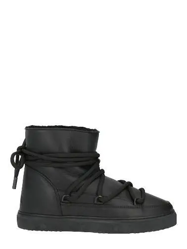 Inuikii Padded Leather Ankle Boots With Shearling Lining - Black