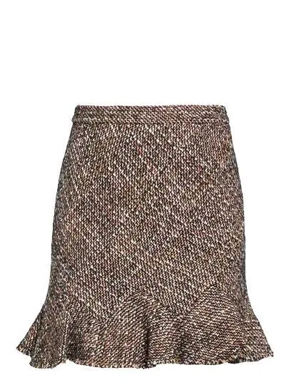 Theory Flared Tweed Mini Skirt - Black
