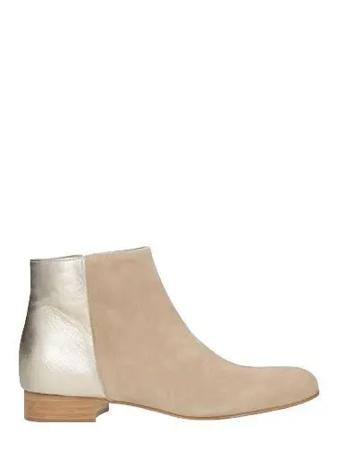 BALDININI Ankle Boots In Suede And Metallic Leather - Beige