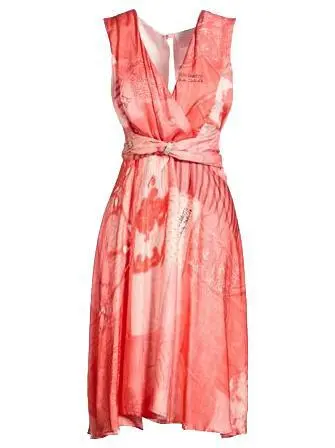 ELISA CAVALETTI BY DANIELA DALLAVALLE Sleeveless V-neck Mini Dress - Red