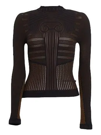 Aries Long Sleeve Mock Neck T-shirt - Brown