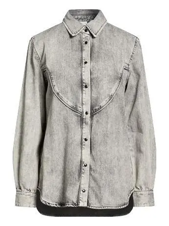 Pinko Cotton Lyocell Denim Shirt - Grey