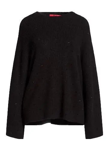 ANIYE BY Crewneck Embellished Pullover Sweater - Black