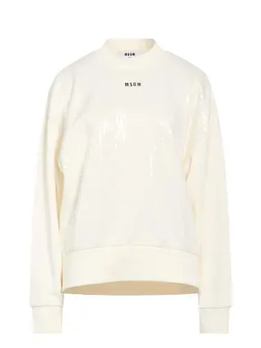 MSGM Sequined Crewneck Sweatshirt - White