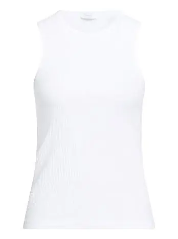 Peserico Ribbed Cotton Blend Tank Top - White