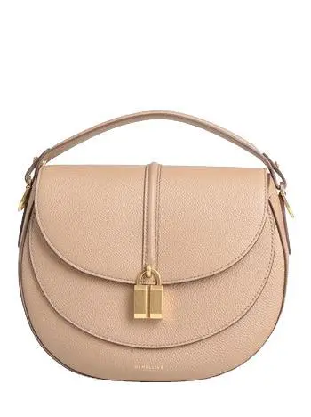DEMELLIER Cow Leather Saddle Bag - Beige