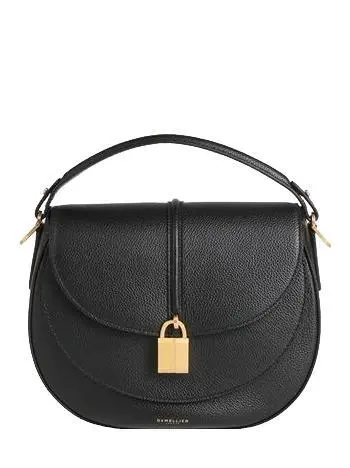 DEMELLIER Cow Leather Saddle Bag - Black