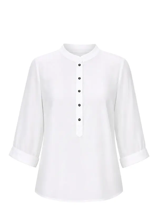 SMART AND JOY Lightweight Batwing Sleeve Shirt - White