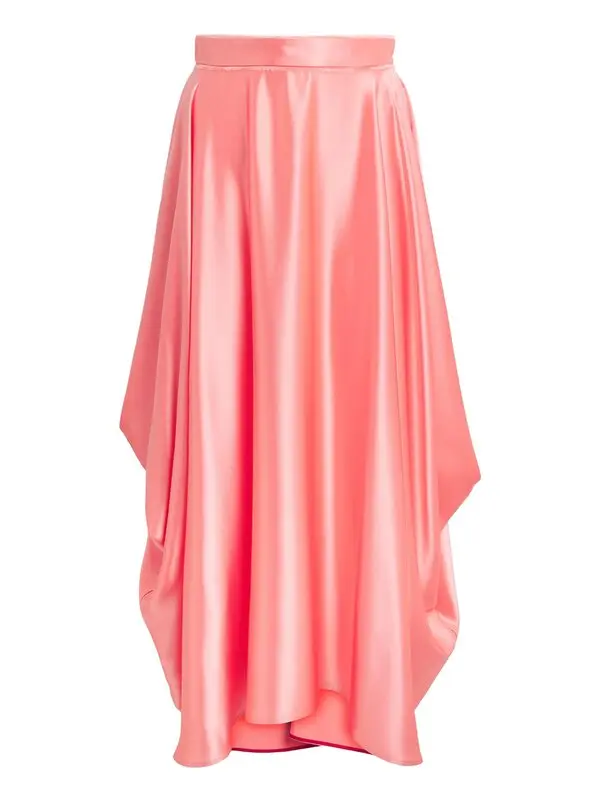 ROKSANDA Satin Amari Midi Skirt - Pink