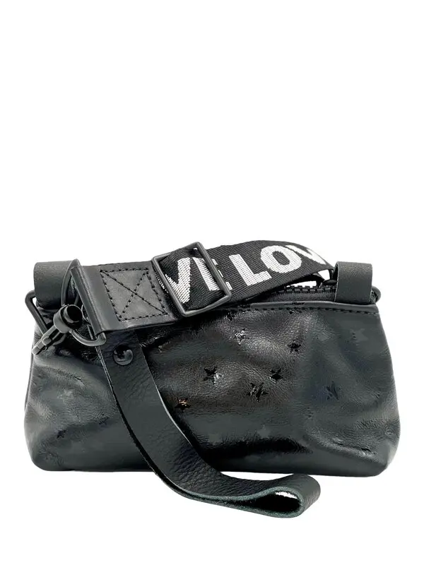 LYNN TALLERICO Darla Stadium Bag In Star Leather - Black