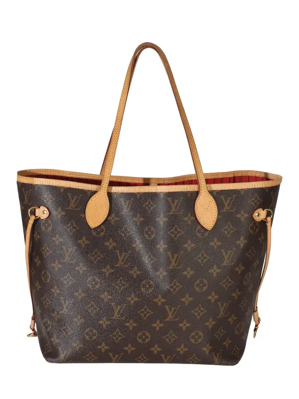 LOUIS VUITTON Neverfull Mm Monogram Canvas Shoulder Bag - Brown