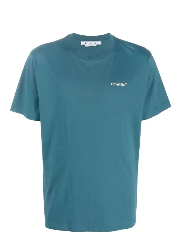 Off-White Fw22 Arrow Printing Round Neck Short Sleeve Ordinary Version Blue T-shirt - Default Color