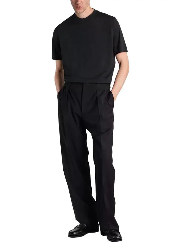 Tagliatore Crew-neck Short-sleeve T-shirt - Black