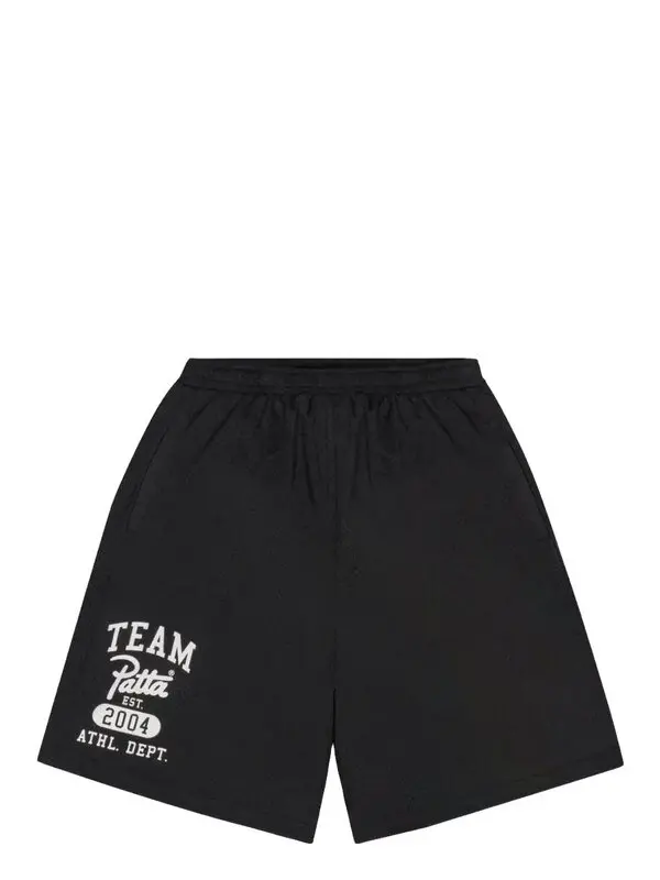 PATTA Elastic-waist Track Shorts - Black