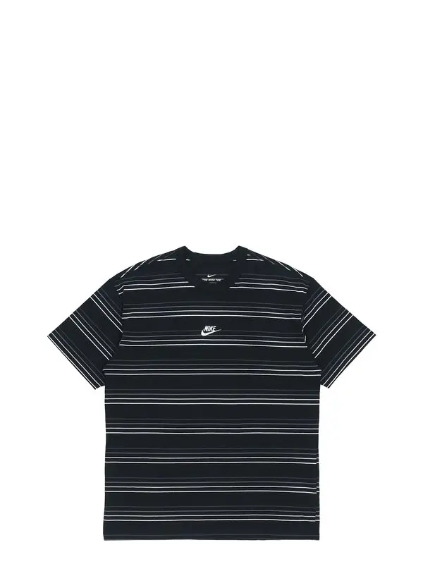 Nike Embroidered Logo Stripe T-shirt - Black