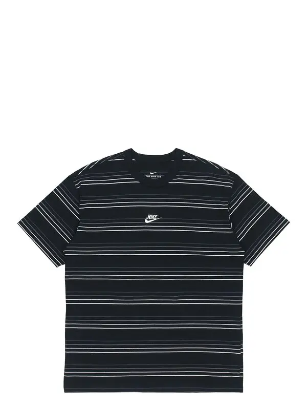 Nike Embroidered Logo Stripe T-shirt - Black