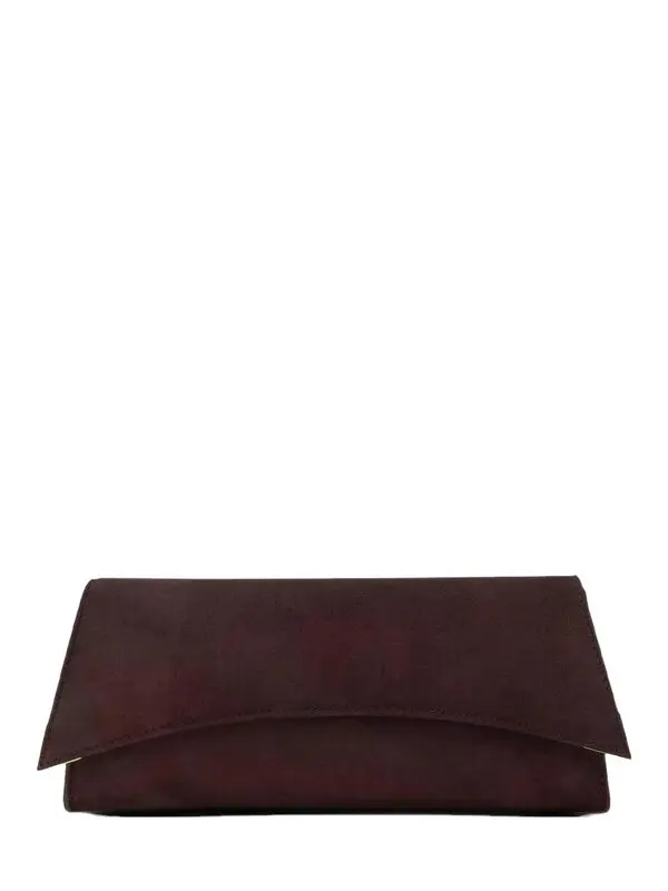 Tyler Ellis Veronica Suede Clutch Bag - Brown