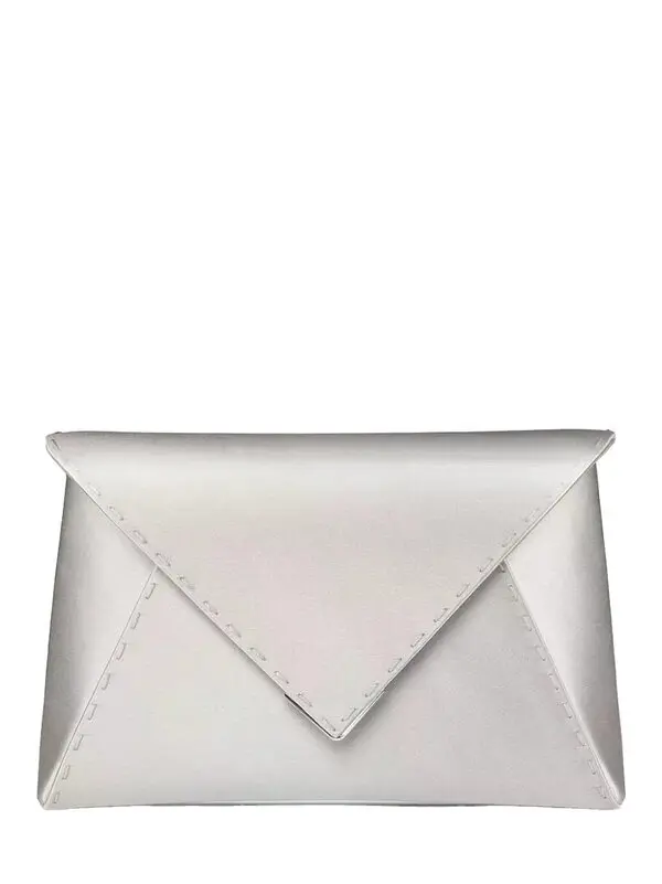 Tyler Ellis Small Lee Pouchet Clutch Bag - Silver