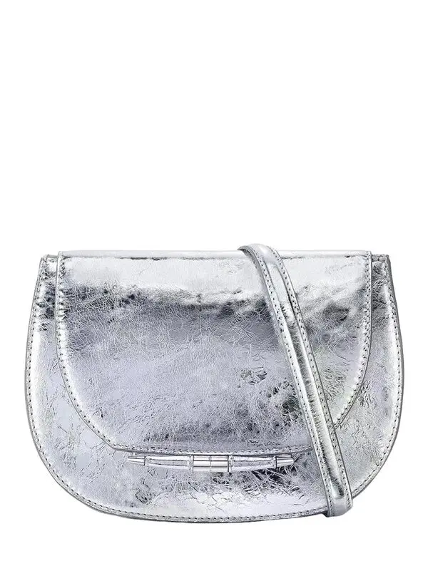 Tyler Ellis Mini Jane Saddle Cross Body Bag - Silver