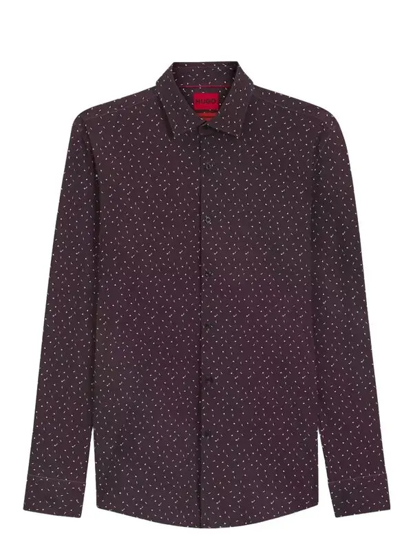 Hugo Abstract-print Shirt - Red