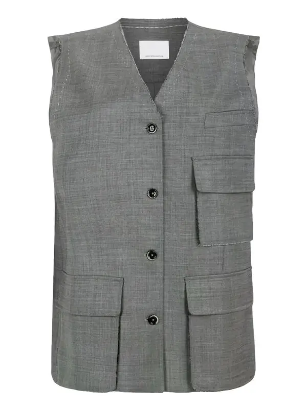 NINE:INTHE:MORNING Cornelia Sleeveless Gilet - Grey