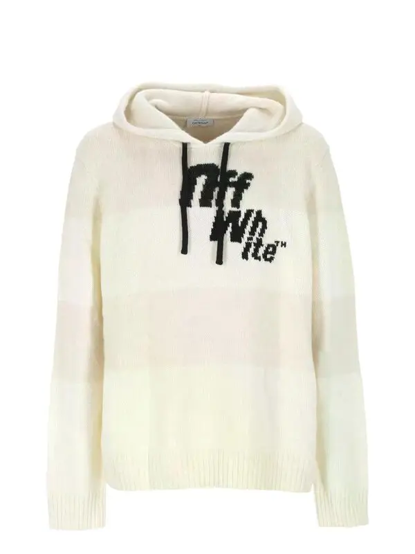 Off-White Striped Hoodie - Neutrals
